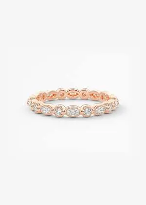 FRANK DARLING Marquise And Round Diamond Eternity Band - Yellow Gold