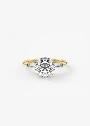 FRANK DARLING Plunge Three Stone Diamond Ring - Yellow Gold