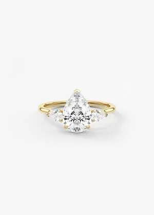 FRANK DARLING Breezy Pears Engagement Ring - Yellow Gold