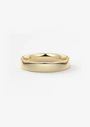 FRANK DARLING 4mm Flat Band Ring - Yellow Gold