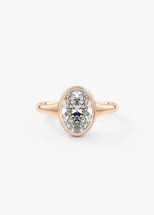 FRANK DARLING Golden Bathtub Oval Engagement Ring - Yellow Gold