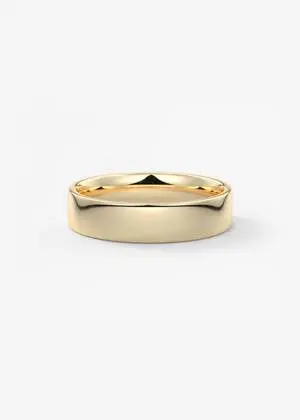 FRANK DARLING Flat Band 5mm - Yellow Gold