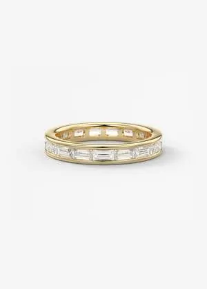 FRANK DARLING Flush Baguette Eternity Band - Yellow Gold