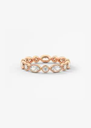 FRANK DARLING Marquise Paisley Diamond Eternity Band - Yellow Gold