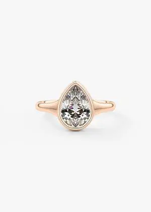 FRANK DARLING Golden Bathtub Pear Engagement Ring - Yellow Gold