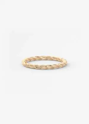 FRANK DARLING Twisted Wedding Band - Yellow Gold