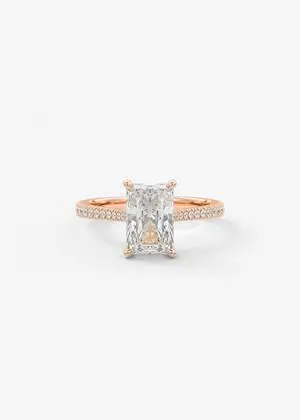 FRANK DARLING Cathedral Deluxe Radiant Engagement Ring - Yellow Gold