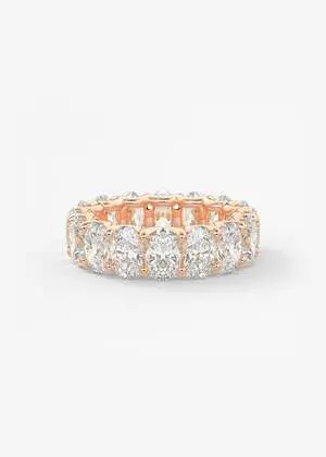 FRANK DARLING Oval Scallop 6.3mm Eternity Ring - Yellow Gold