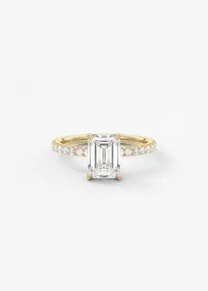 FRANK DARLING Royale Pavé Engagement Ring - Yellow Gold