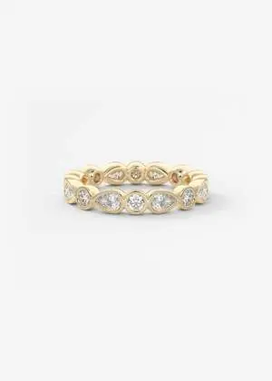 FRANK DARLING The Pear Paisley Diamond Eternity Ring - Yellow Gold