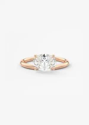FRANK DARLING The Cantilever Oval Cut Solitaire Ring - Yellow Gold