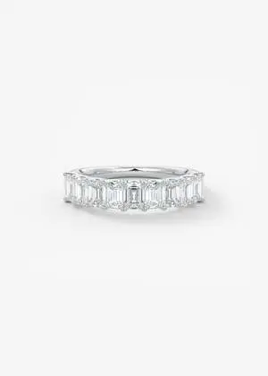 FRANK DARLING Emerald Cut Diamond Eternity Band - Yellow Gold