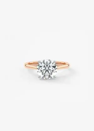 FRANK DARLING The Cathedral Two Tone Round Engagement Ring - Yellow Gold