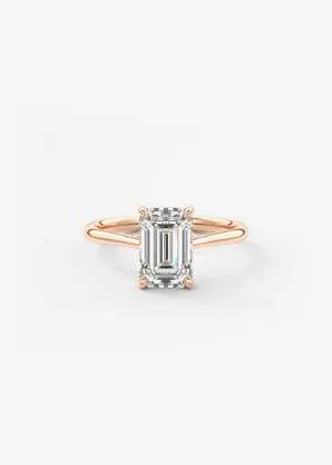 FRANK DARLING Cathedral Emerald Cut Solitaire Engagement Ring - Yellow Gold