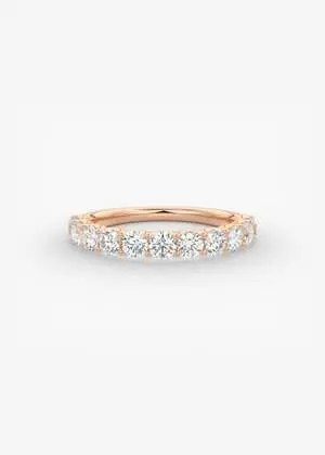 FRANK DARLING Round Scallop Half Eternity Band - Yellow Gold