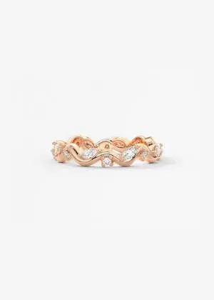 FRANK DARLING Marquise Flutter Band - Yellow Gold