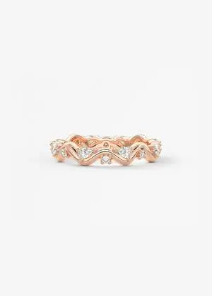 FRANK DARLING The Pear Flutter Wedding Band - Yellow Gold