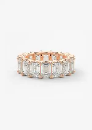 FRANK DARLING Emerald Cut Diamond Eternity Band - Yellow Gold