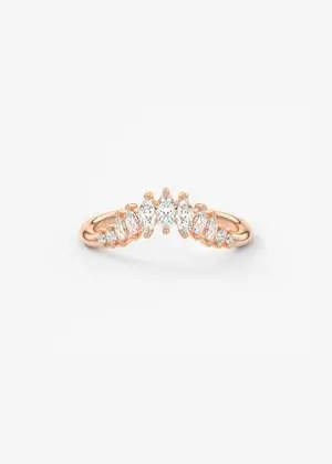 FRANK DARLING The Alto Peaked Wedding Band - Yellow Gold