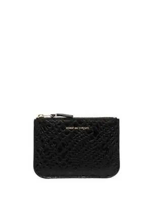 Comme Des Garçons Logo-print Leather Wallet - Black