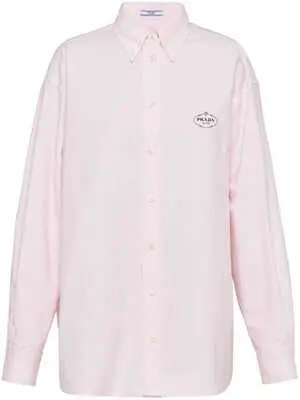 Prada Logo-embroidered Cotton Shirt