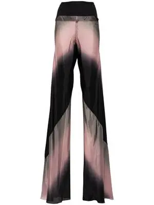 Rick Owens Gradient-effect Panelled Palazzo Pants - Black