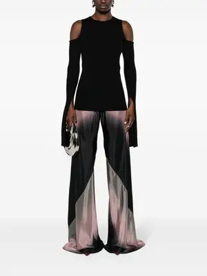 Rick Owens Gradient-effect Panelled Palazzo Pants