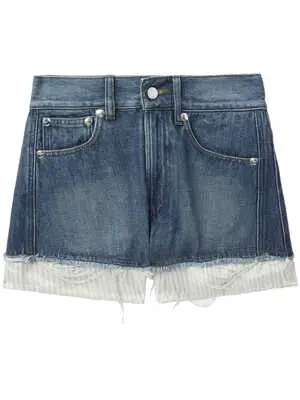 A.p.c. Layered Denim Shorts - Blue