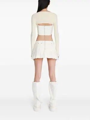 DION LEE Wrench Pleated Mini Skirt