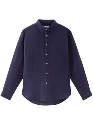 Woolrich Point-collar Linen Shirt