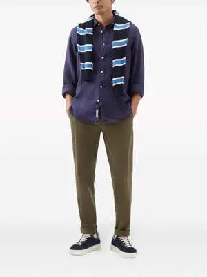 Woolrich Point-collar Linen Shirt