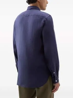 Woolrich Point-collar Linen Shirt