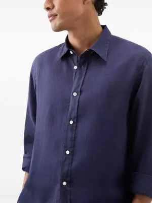 Woolrich Point-collar Linen Shirt