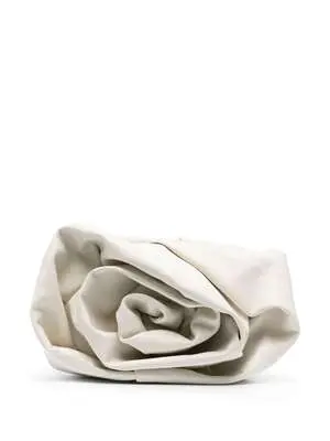 Burberry Leather Rose Clutch - Neutrals
