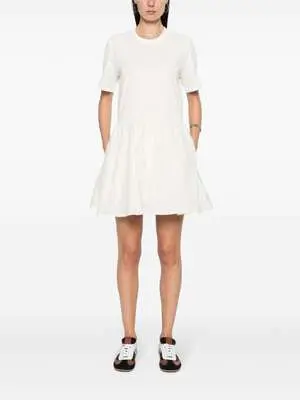 Moncler Cotton Mini Dress - Neutrals