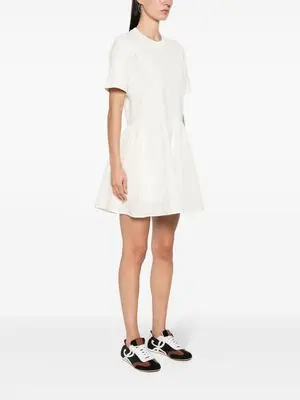 Moncler Cotton Mini Dress - Neutrals