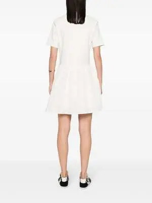 Moncler Cotton Mini Dress - Neutrals