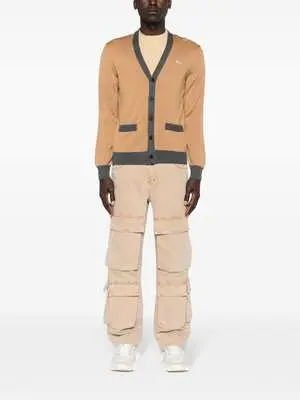 Maison Kitsuné Baby Fox-patch Wool Cardigan - Neutrals