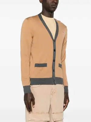 Maison Kitsuné Baby Fox-patch Wool Cardigan - Neutrals