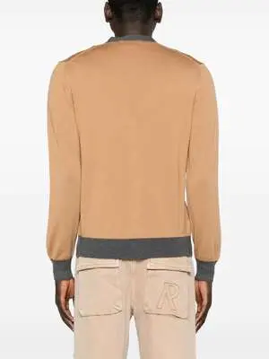 Maison Kitsuné Baby Fox-patch Wool Cardigan - Neutrals