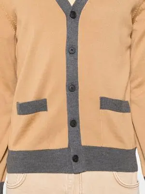 Maison Kitsuné Baby Fox-patch Wool Cardigan - Neutrals