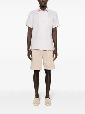 Canali Mid-rise Chino Shorts - Neutrals