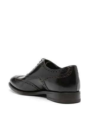 HENDERSON BARACCO Perforated Leather Oxford Shoes - Brown