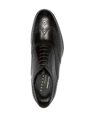 HENDERSON BARACCO Perforated Leather Oxford Shoes - Brown