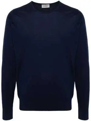 John Smedley Fine-knit Cotton Jumper - Blue