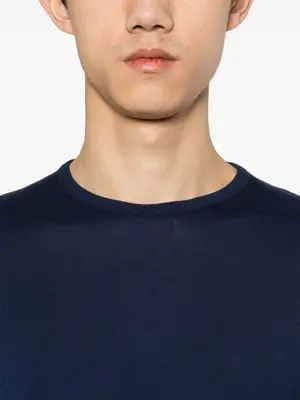 John Smedley Fine-knit Cotton Jumper - Blue