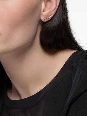 LARK & BERRY 14kt White Gold Diamond Linear Earring - Silver