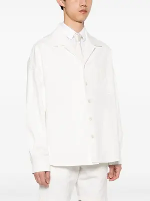 Valentino Garavani Rubberized-logo Canvas Shirt Jacket