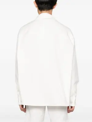 Valentino Garavani Rubberized-logo Canvas Shirt Jacket