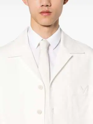 Valentino Garavani Rubberized-logo Canvas Shirt Jacket